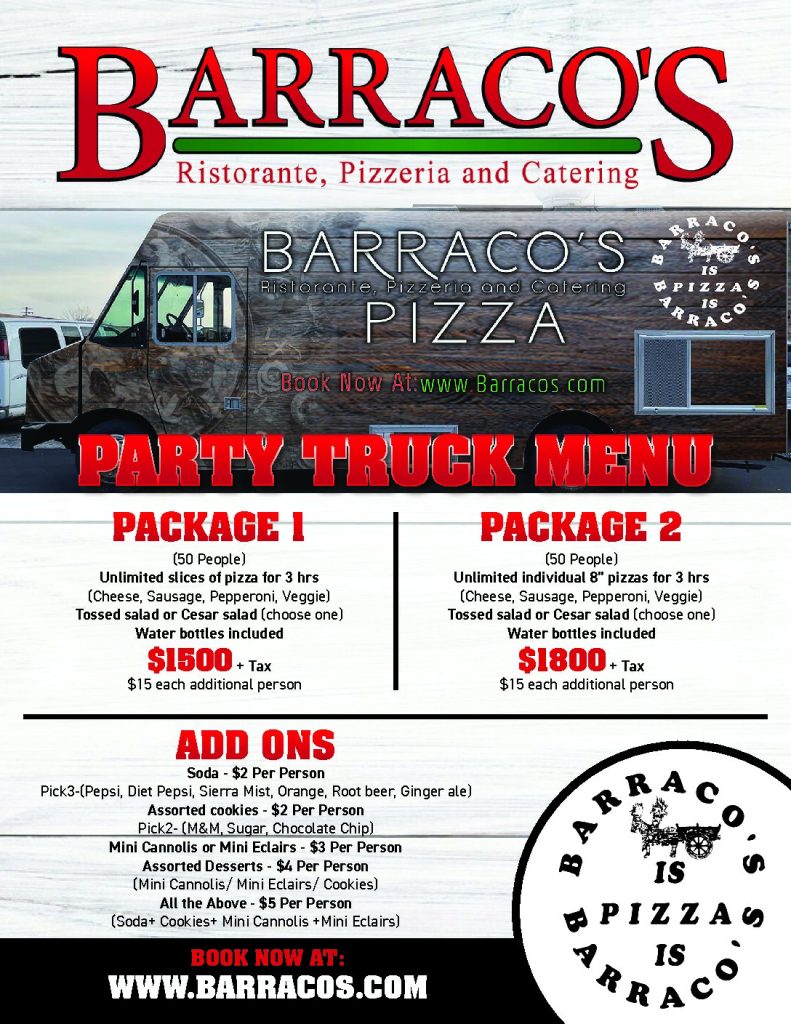 Food Truck – Barraco’s Restaurante, Pizzaria & Catering